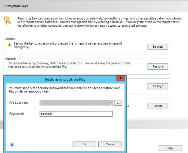 SSRS Restore Encryption Keys - Jonas Widriksson