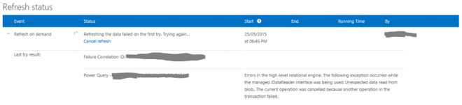 Power BI refresh errors - Jonas Widriksson